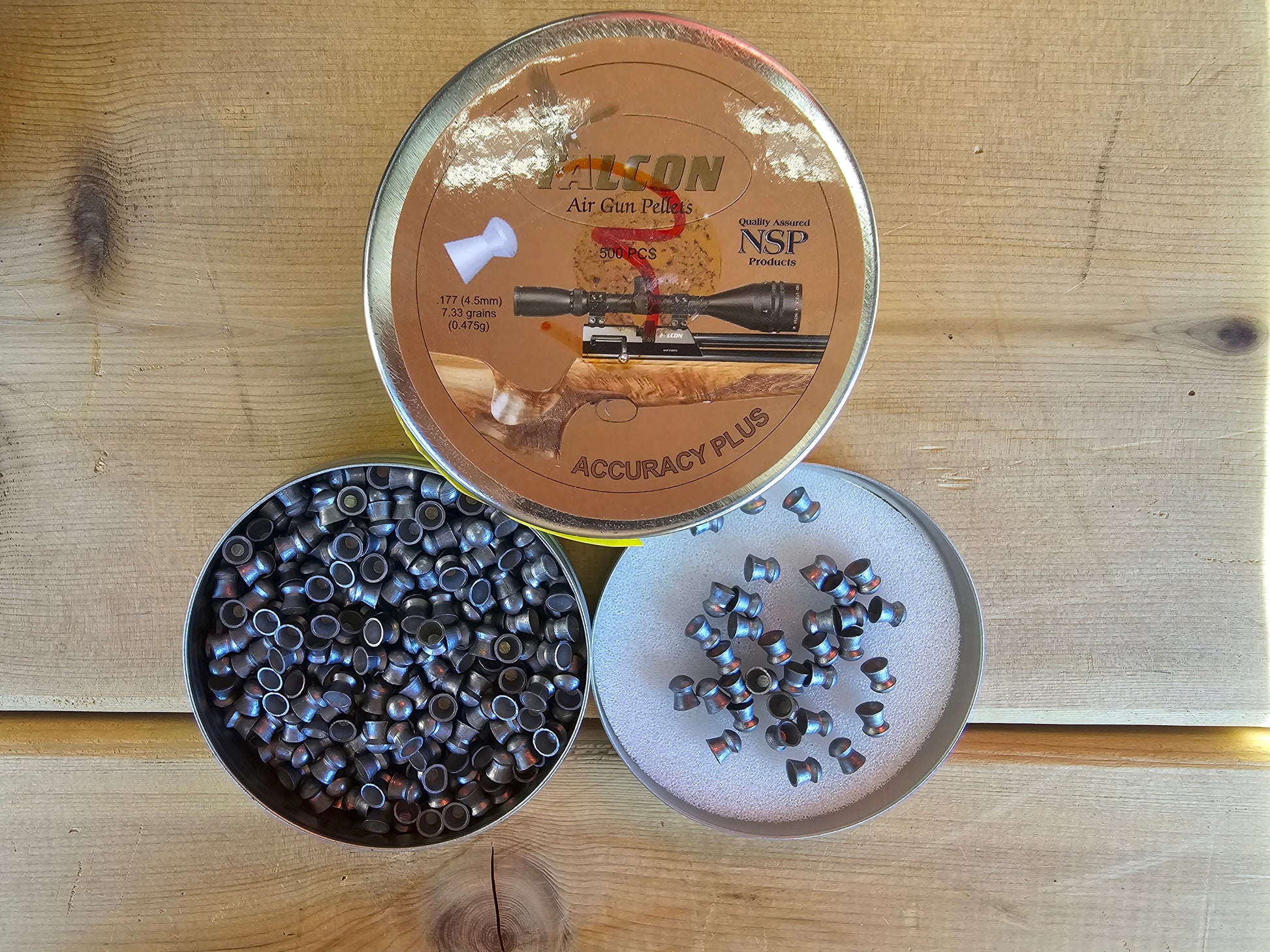 Air Arms .177 Cal 7.33 gr Falcon Accuracy Plus 500 count tin. – Airgun ...