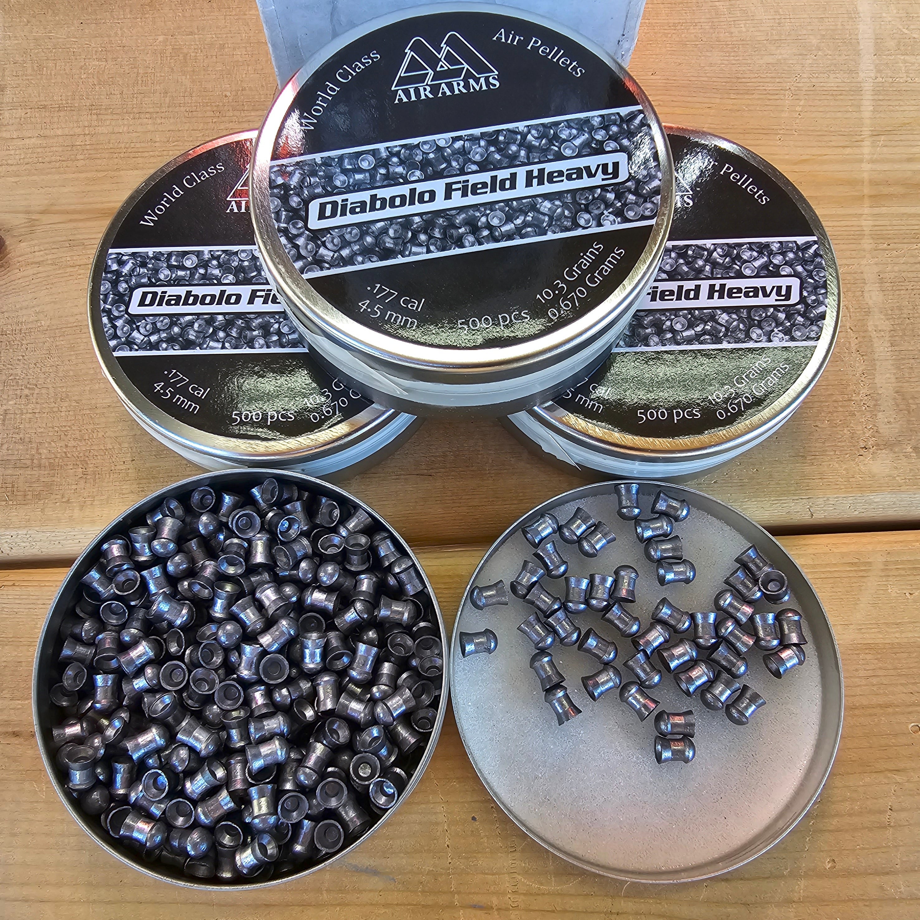 Air Arms Diablo Field Heavy .177 Cal 10.3 gr 500 count tin – Airgun Oregon